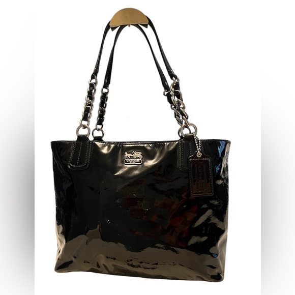 Coach | Bags | Coach Madison Patent Leather Shoulder Bagtote | Poshmark
